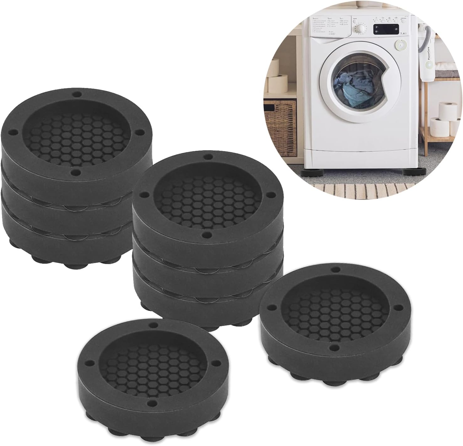 Amazon.com: 8 Pcs Washer Dryer Anti Vibration Pads for Dryer Washing ...