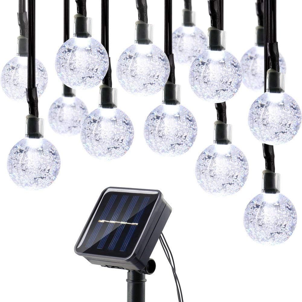 Amazon.com: Icicle Solar String Lights, 20ft 30 LED Solar Powered Fairy ...
