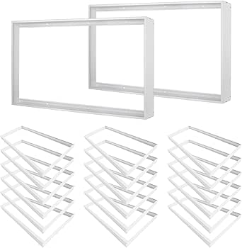 20-Pack 2x4 Surface Mount Kit for LED Flat Panel Light-Aluminum Ceiling Frame for 24 x 48 x 3.13 ...