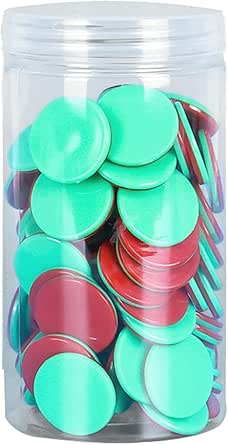 Amazon.co.jp: PEWETE 100pcs Kids Math Counter Learning Counter Discs ...