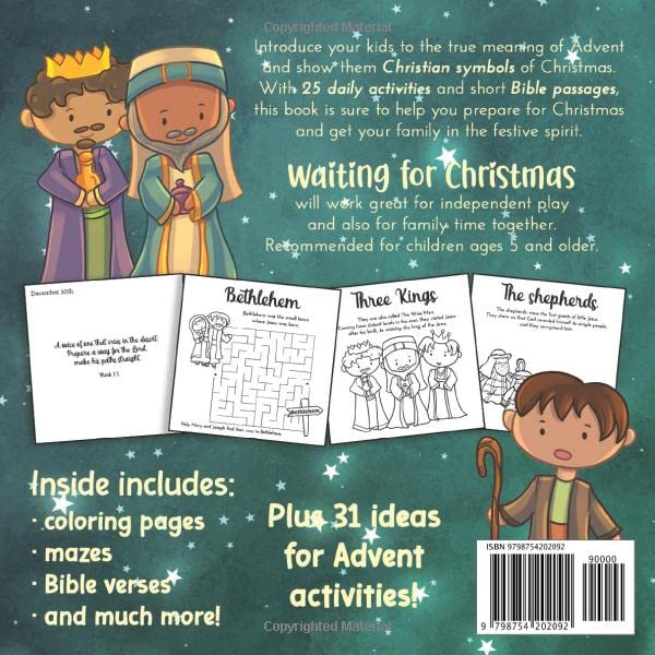 Snapklik.com : Waiting For Christmas: Advent Calendar Activity Book For ...