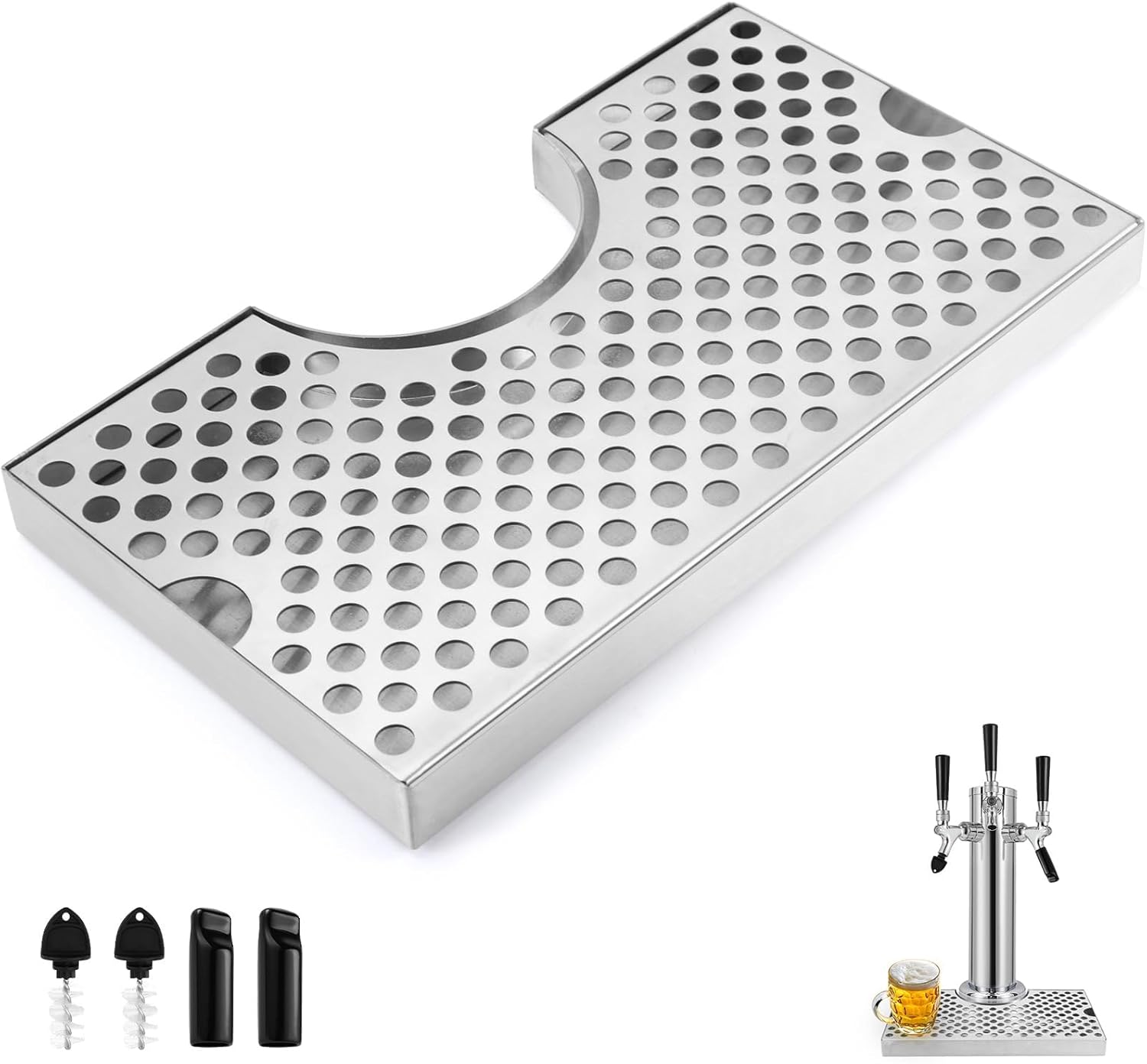 Amazon.com: Hilangsan Kegerator Drip Tray Stainless Steel Beer Drip ...