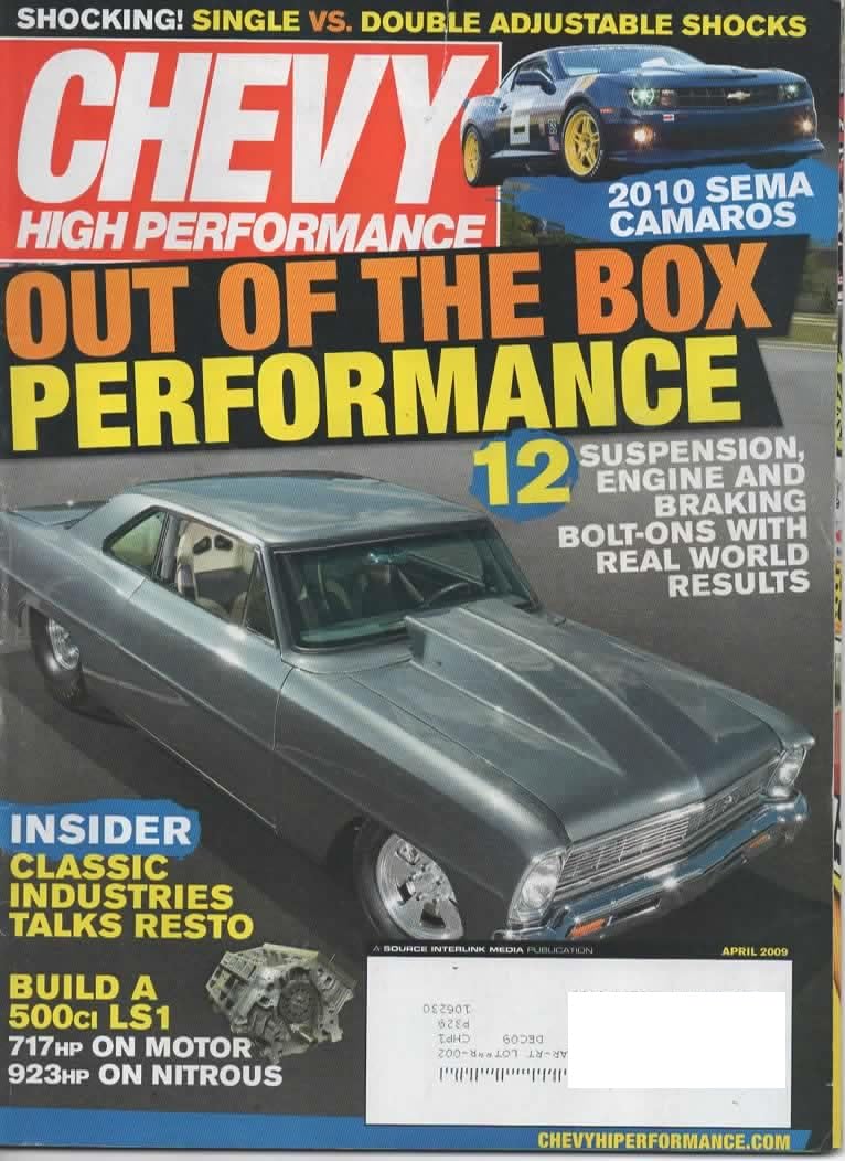 Chevy High Performance, April 2009, 3rd Gen Drag 1988 Camaro, James ...