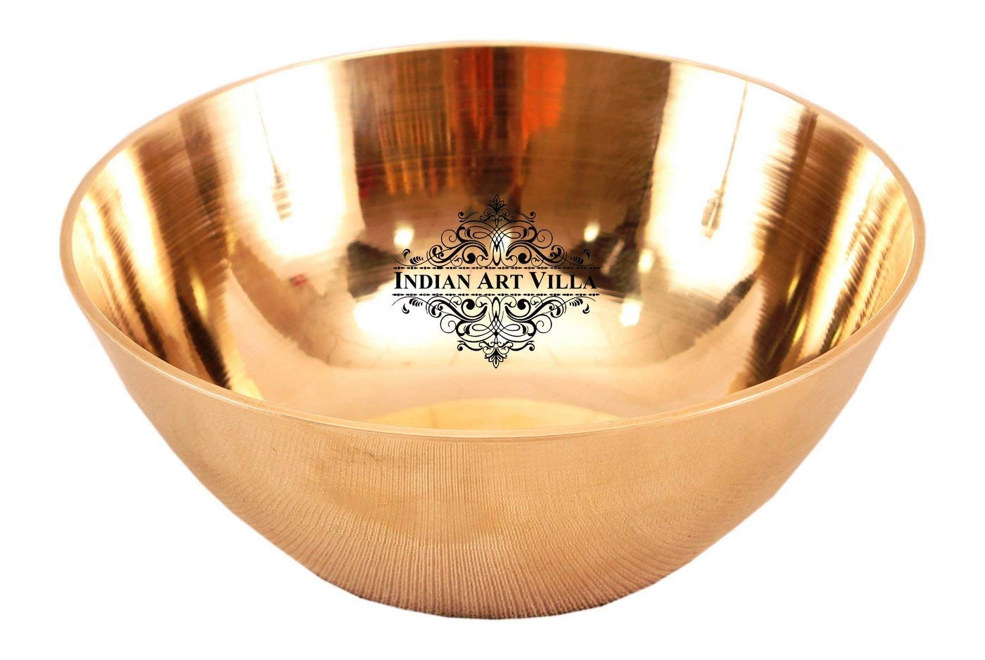 INDIAN ART VILLA Bronze Kansa Utensils|Curved Bowl Katori| 3.5" INCH ...