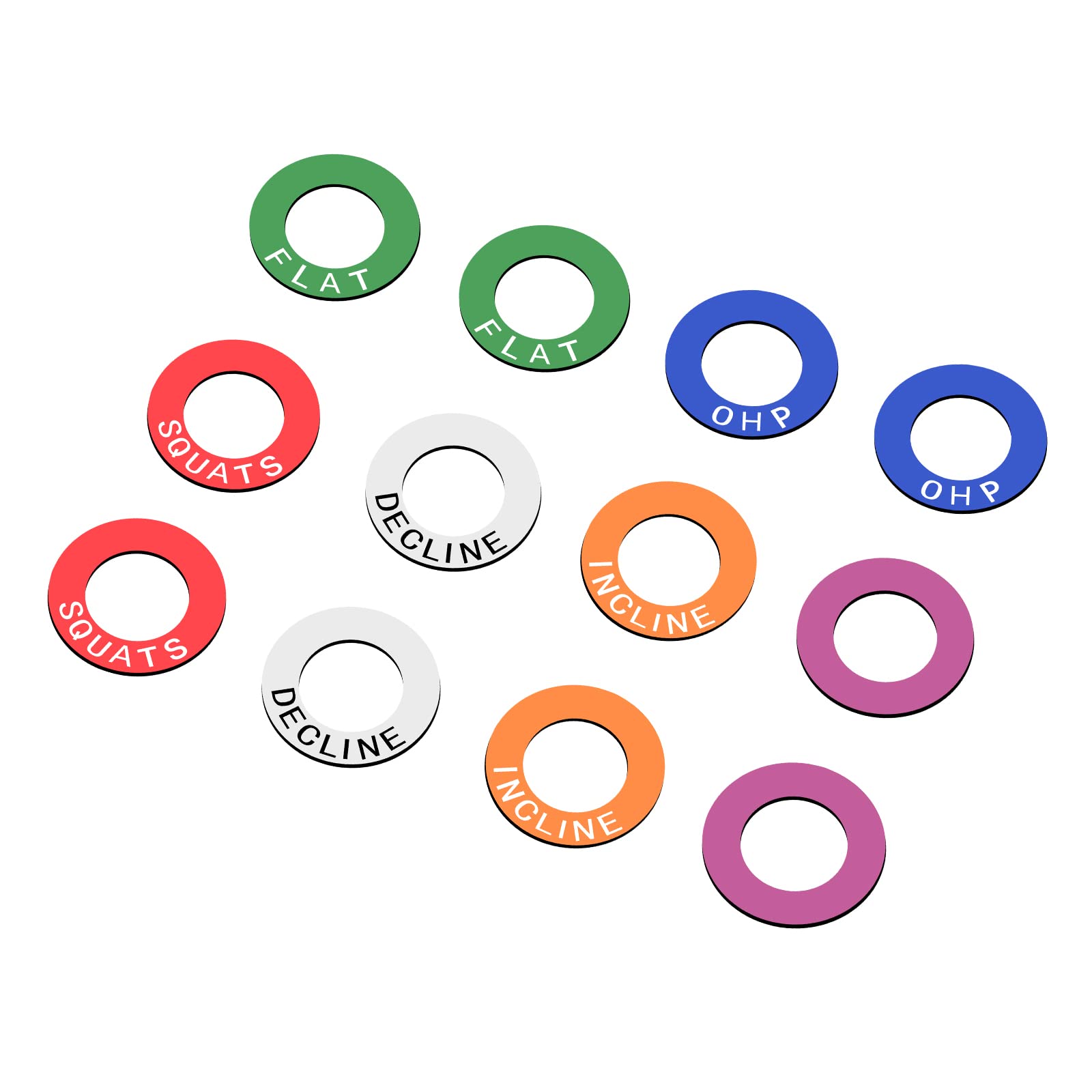 Snapklik.com : Power Squat Rack Barbell Magnetic Position Markers Reminders Label For Home Gym ...