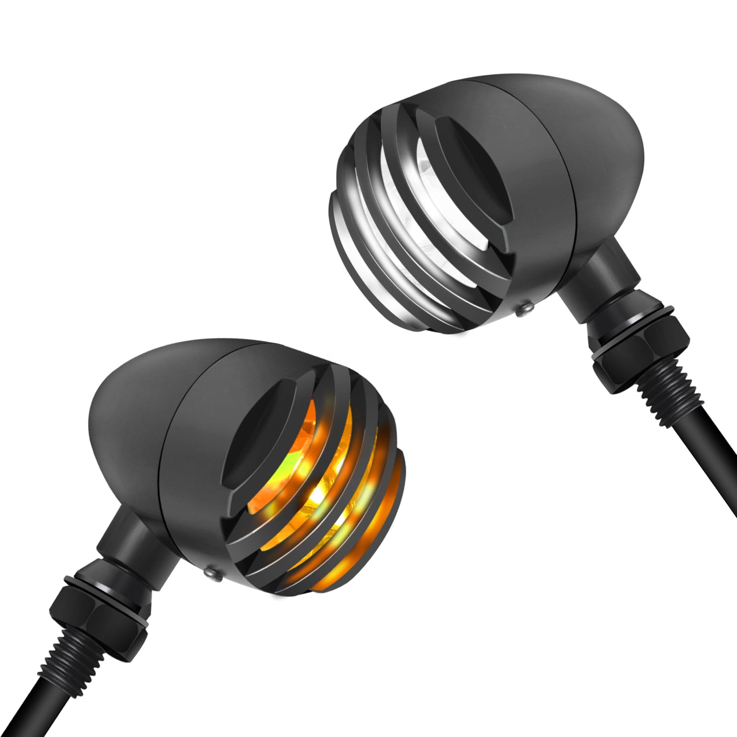 Snapklik.com : NTHREEAUTO LED Motorcycle Turn Signals Blinkers Smoked ...