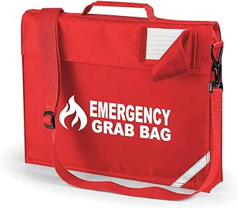 School & Workplace Evacuation Emergency Grab Bag with Flame Logo ...