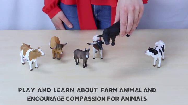 Watch Terra by Battat – Farm Animal Set – Realistic Cow Toys, Bull Toys ...