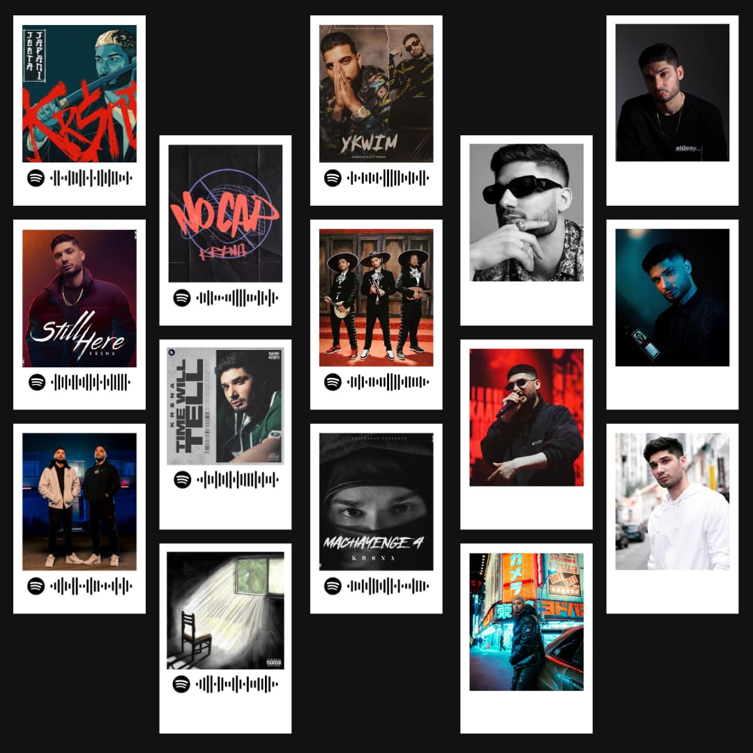 Funk You Store Krsna Poster | Krsna Rapper Mini Posters Kit (Set of 15 ...