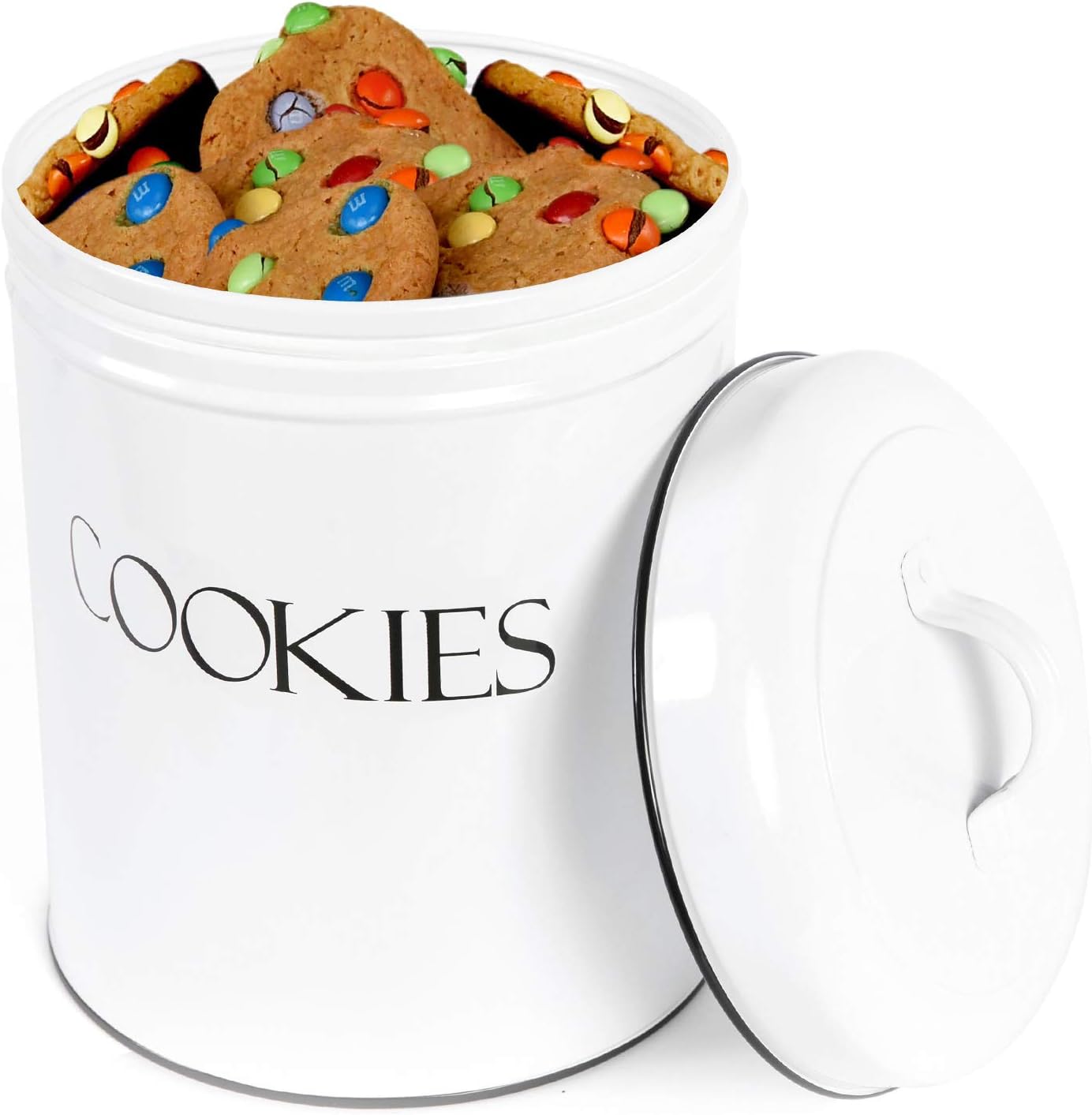 Amazon.com: D'Lifeful Cookie Jar with Airtight Bamboo Lid – 1.1 Gallon ...
