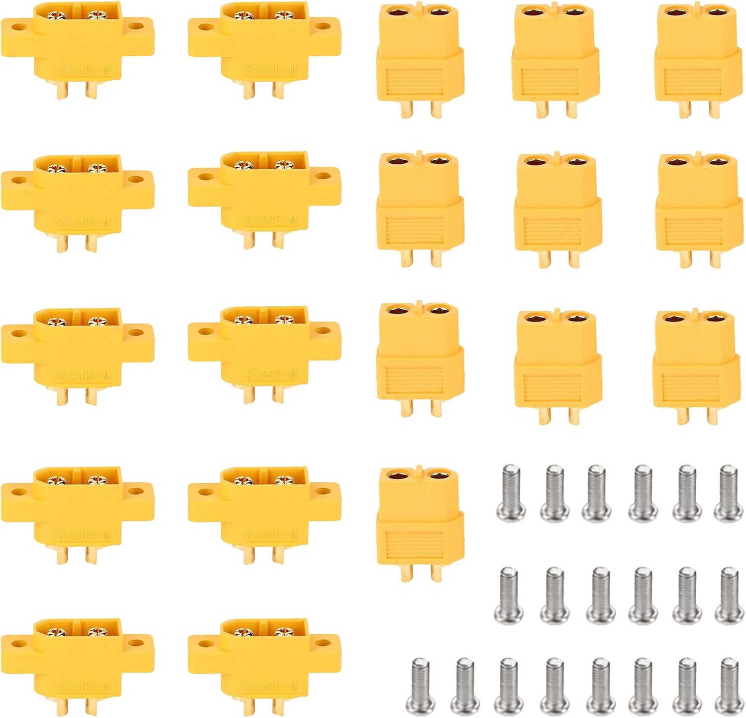 LINSYRC 10 Pairs Amass XT60E-M Connector and XT60 Mountable Fixed Male ...