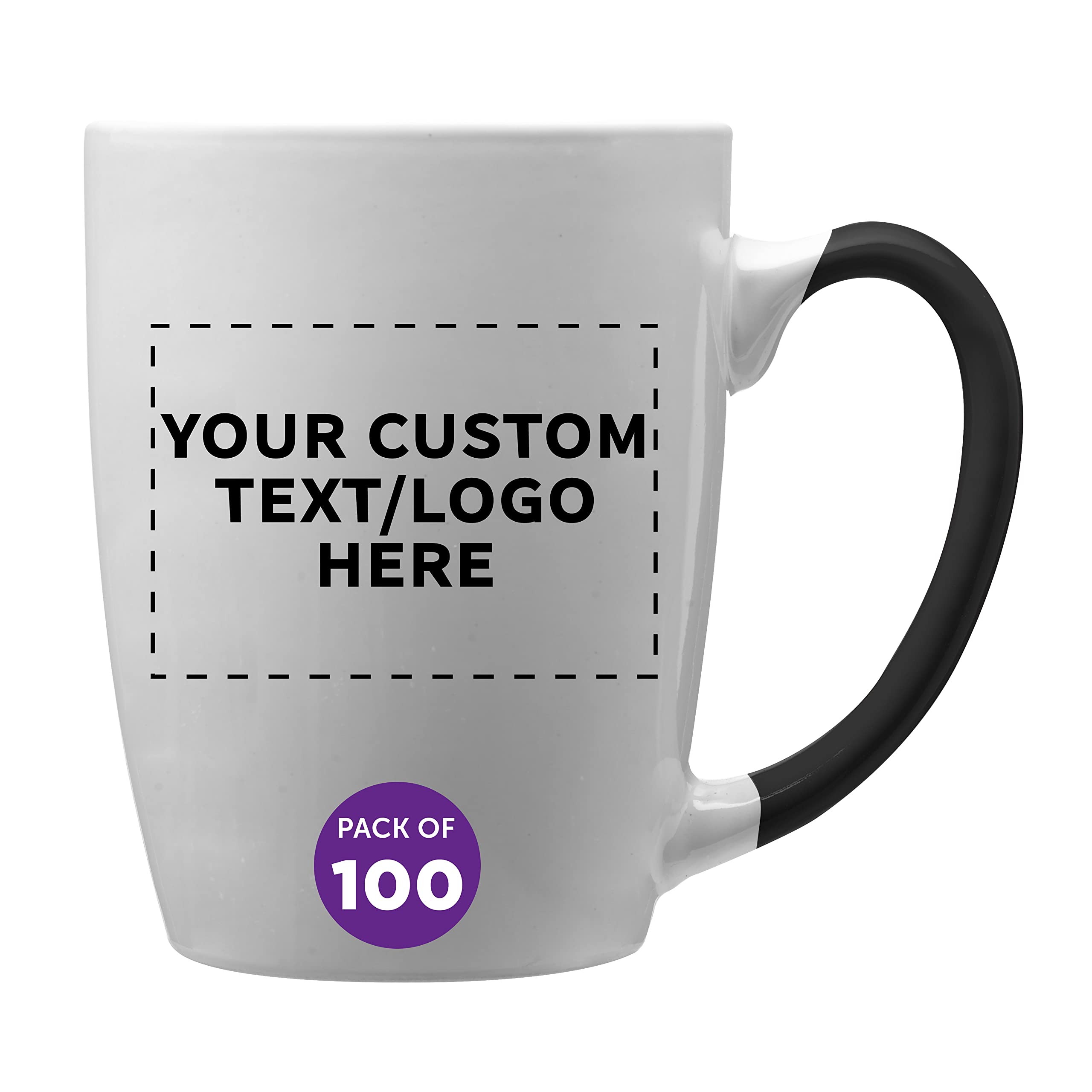 Amazon.com: DISCOUNT PROMOS Custom Java Two-Tone Coffee Mugs 12 oz. Set ...