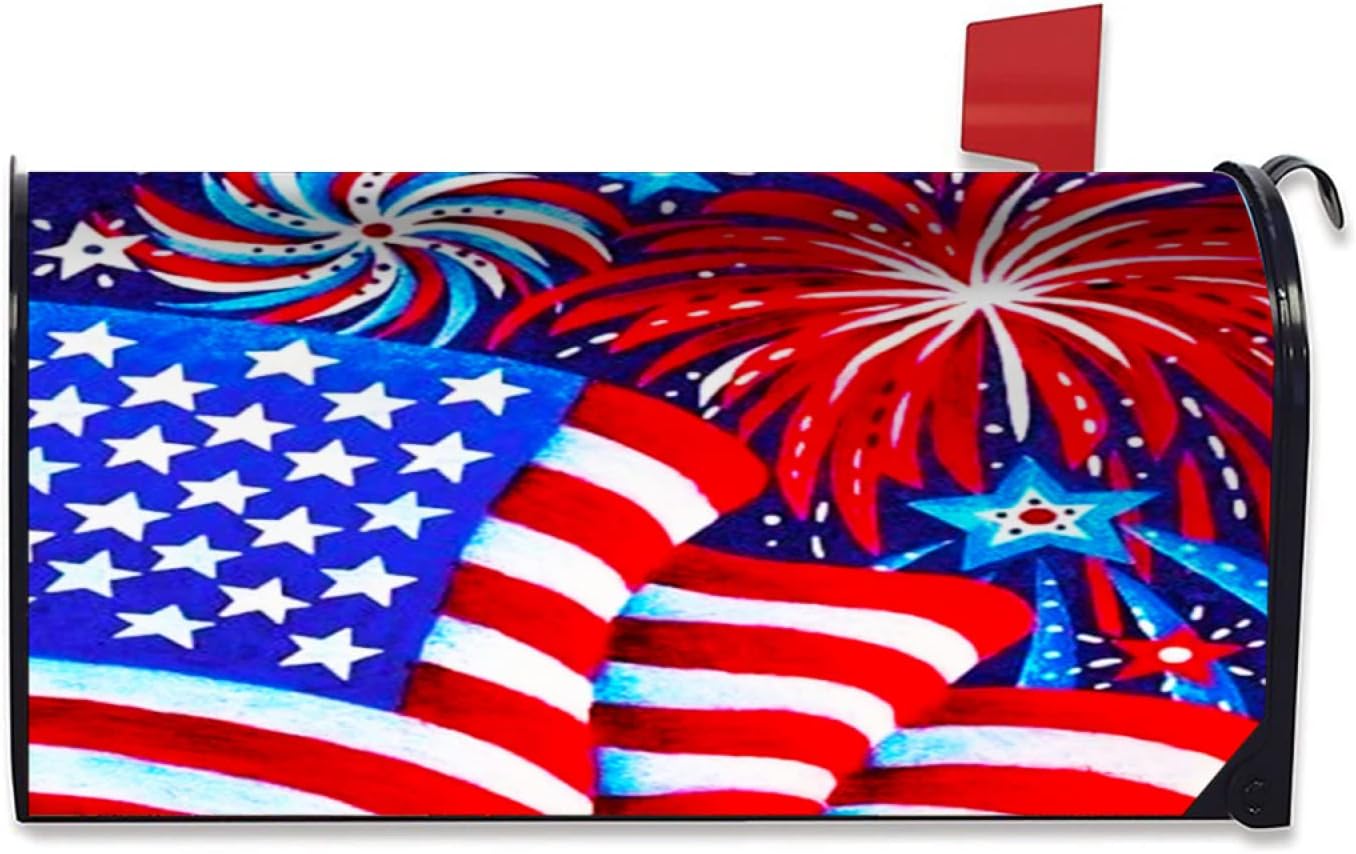 Amazon.com: hodmadod American Flag Mailbox Cover Magnetic Standard Size ...