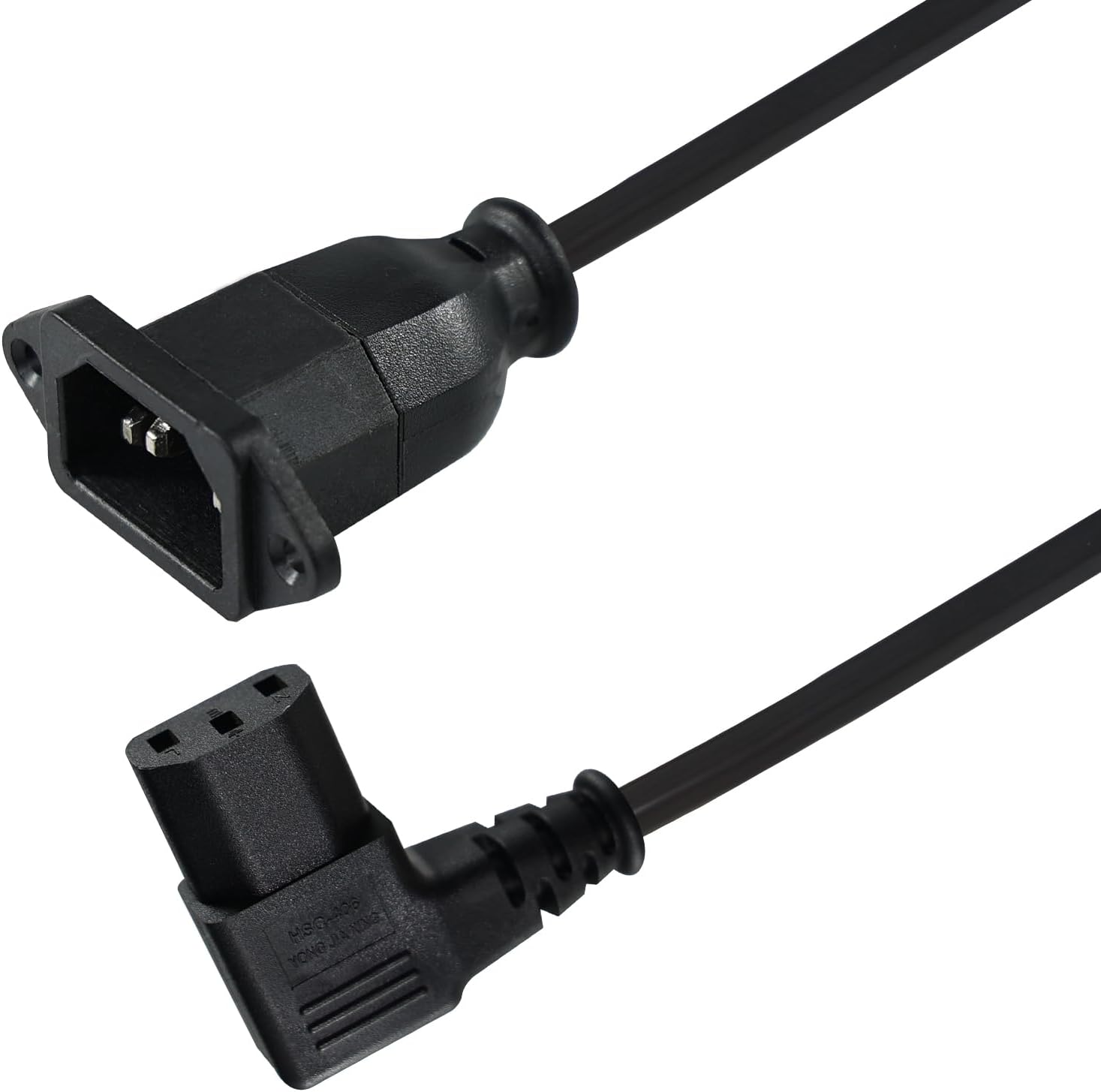 Amazon.com: Traovien C14 to C13 Panel Mount Power Cable, 90 Degree ...