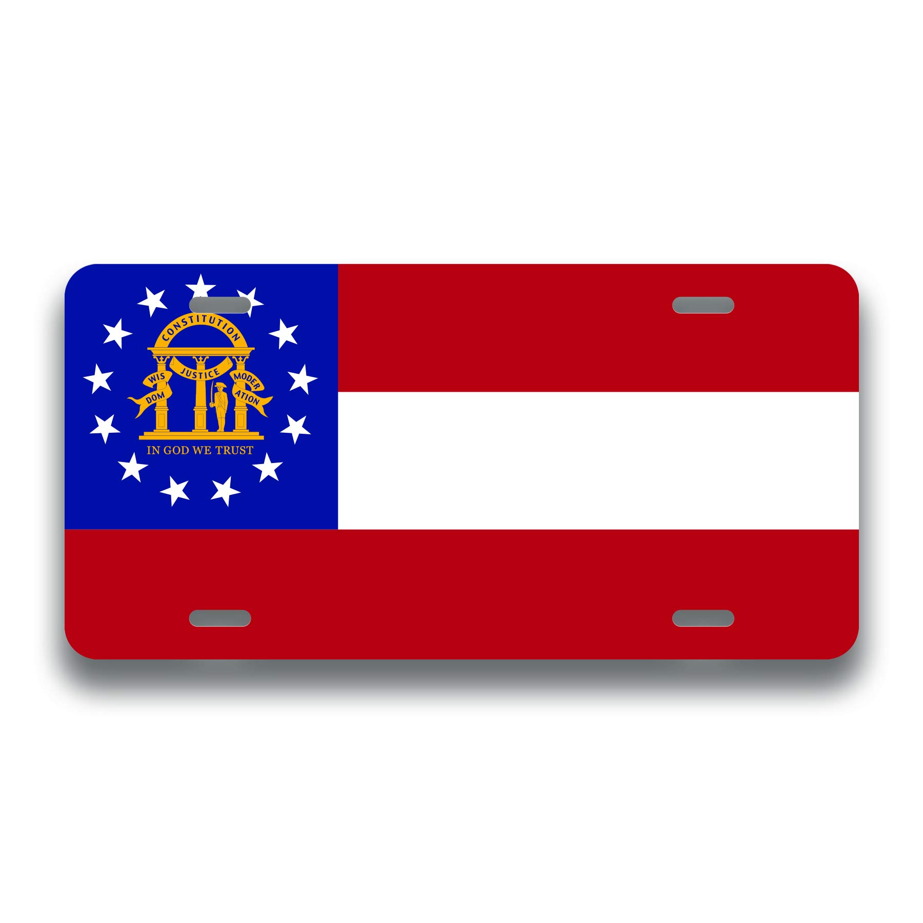 Georgia Confederate Flag Plate 1956 Real Georgia State Flag Vehicle