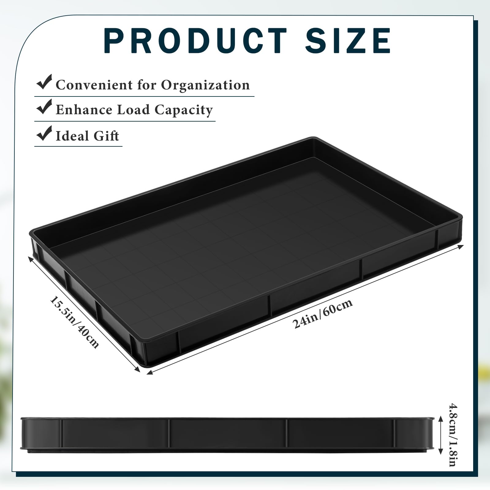 Drain Pan Baderke Oil - 24x15.5 Inch Plastic Drip Tray For Car Oil Changes, Mini Fridges, Air ...