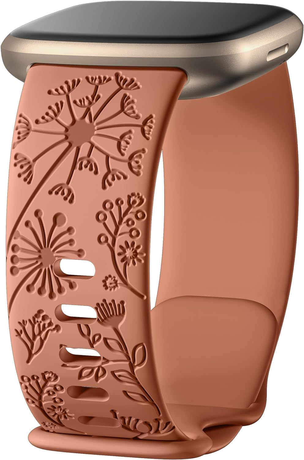 Amazon.com: DGege Flower Engraved Bands Compatible with Fitbit Sense ...