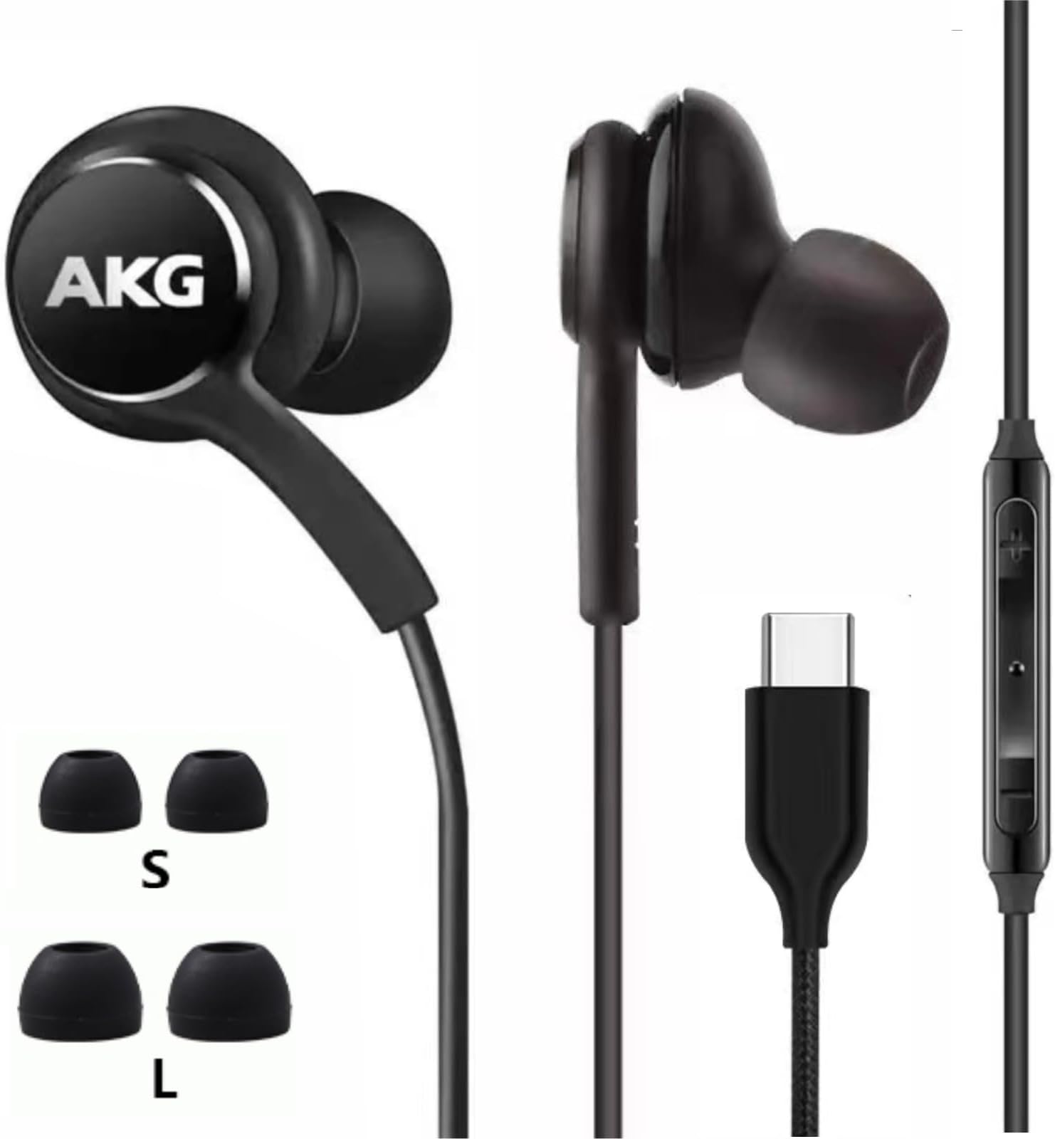 Amazon.com: in-Ear AKG Wired Earbuds with Microphone – USB-C Earbuds ...