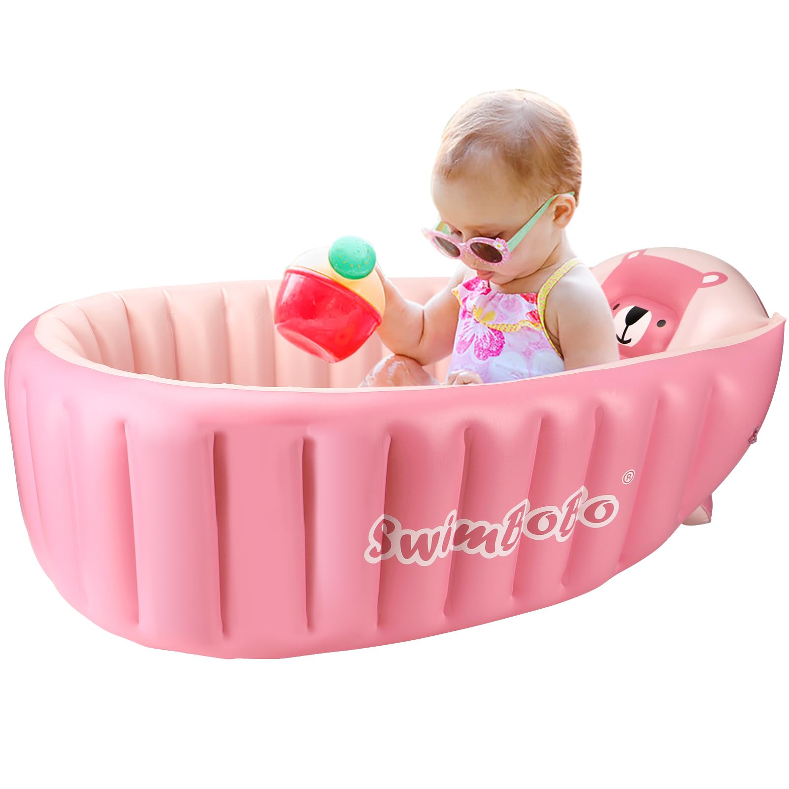 Amazon.com: Swimbobo Inflatable Baby Bath Tub Portable Foldable Travel ...