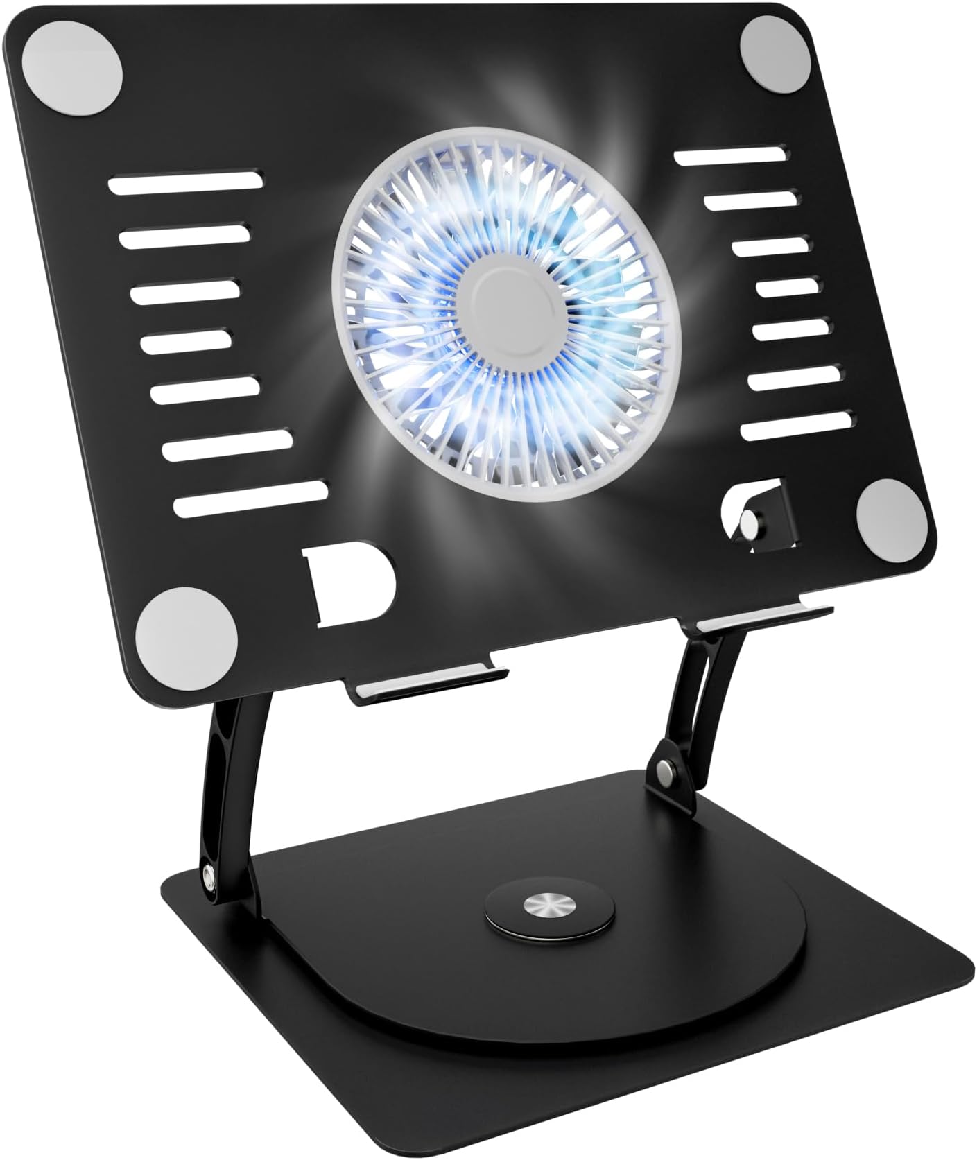 Amazon.com: KEROLFFU Laptop Stand Fan with 360 Rotating Swival Base ...