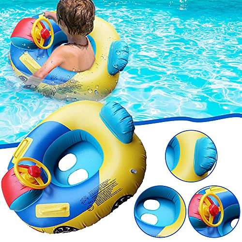 Toddlers Kids Inflatable Swimming Float Pool Seat Boat Cute Car Baby ...