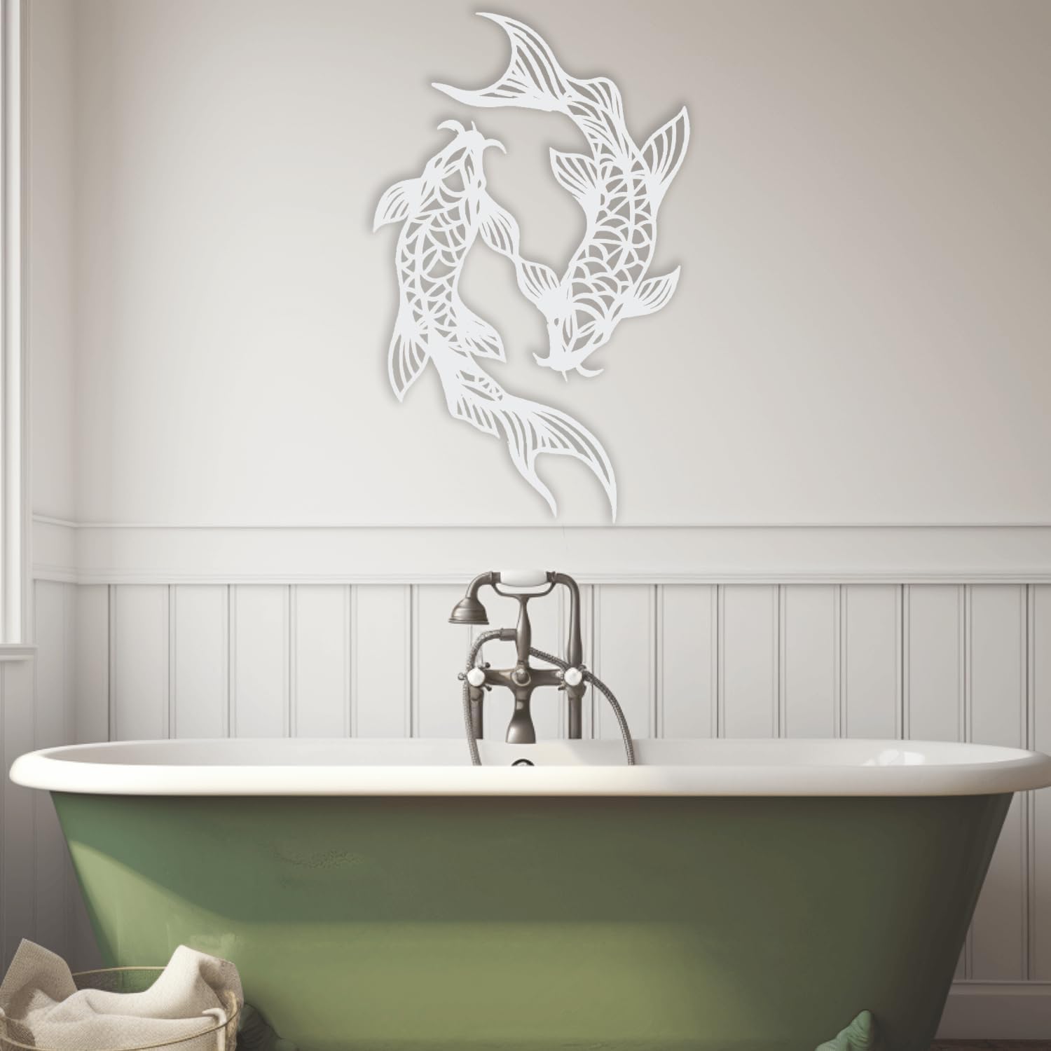 Amazon.com: XXQ Metal Wall Art, Metal Fish Wall Decor, Minimalist Koi ...