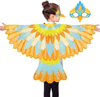 Amazon.com: IROLEHOME Eagle Wings Bird Costumes for Kids and Bird Mask ...