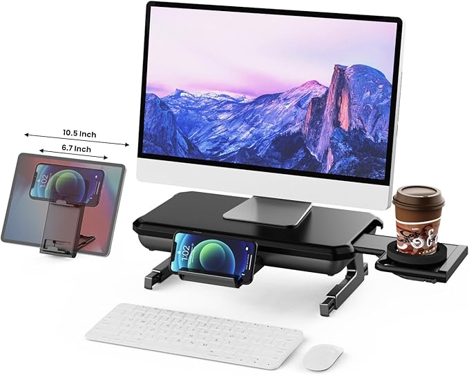 Amazon.com: Foallser Laptop Stand for Desk Adjustable Height, Computer ...