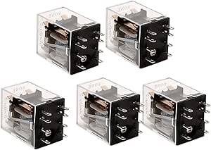 Amazon.com: 5Pcs Intermediate Relay Mini Electromagnetic Relay switches with LED Coil General ...