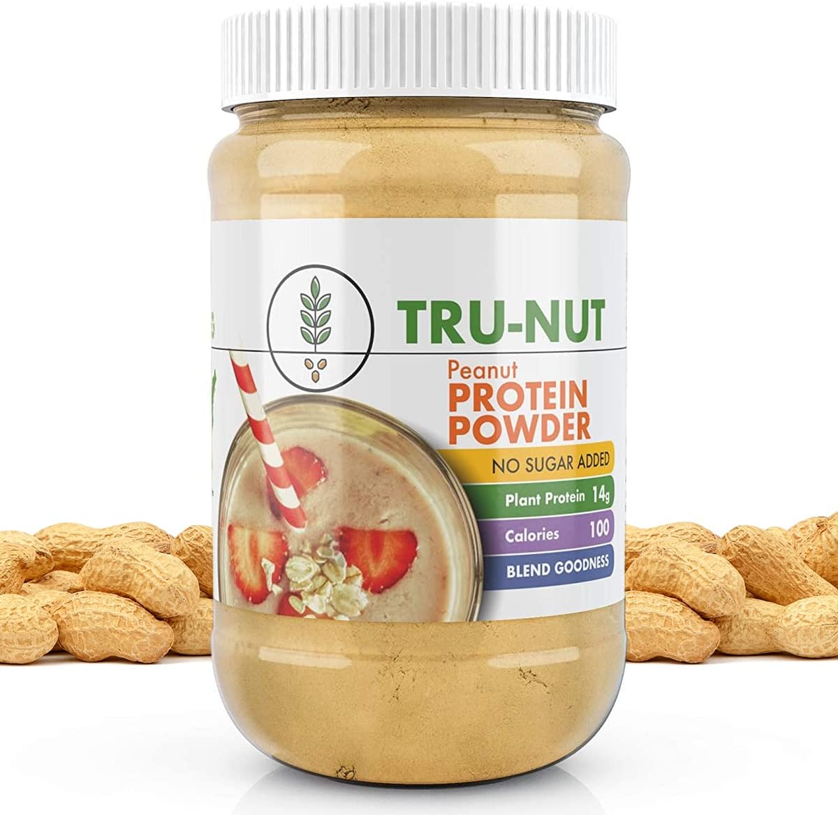 Amazon.com: Tru-Nut Plant Based Peanut Butter Protein Powder - Vegan ...