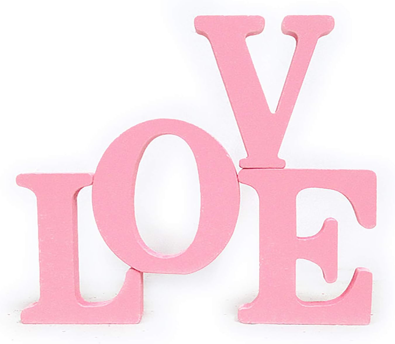 Amazon.com: MyGift Decorative Red L-O-V-E Wood Cutout Letters Art Sign ...