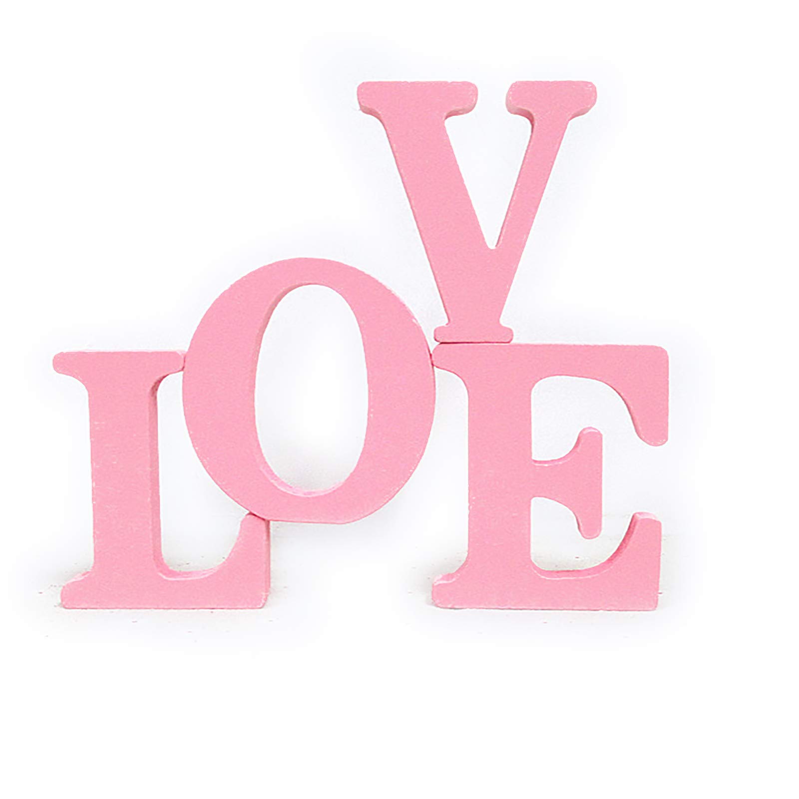 Amazon.com: Wooden Love Sign Table Top Sign Freestanding Decorative ...