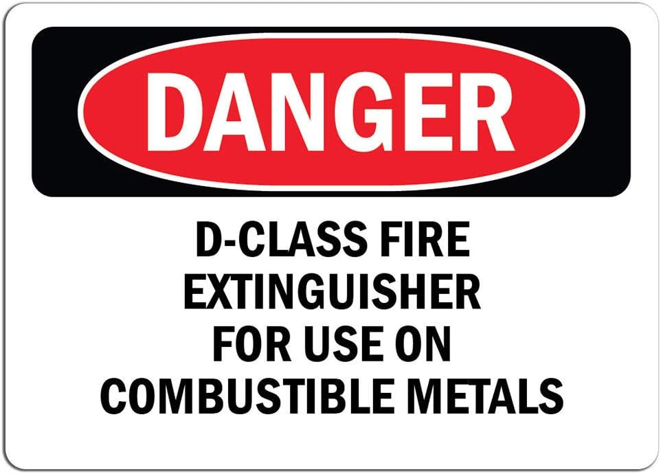 Amazon.com : Danger - D-Class Fire Extinguisher for Use On Combustible ...