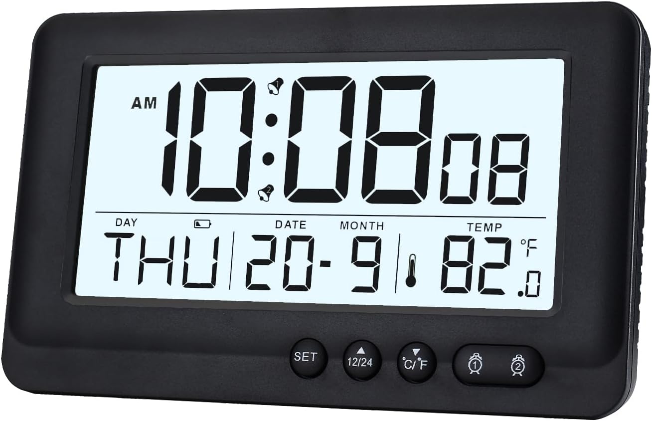 Amazon.com: Battery Operated Digital Clock,Long Battery Life for 12 ...