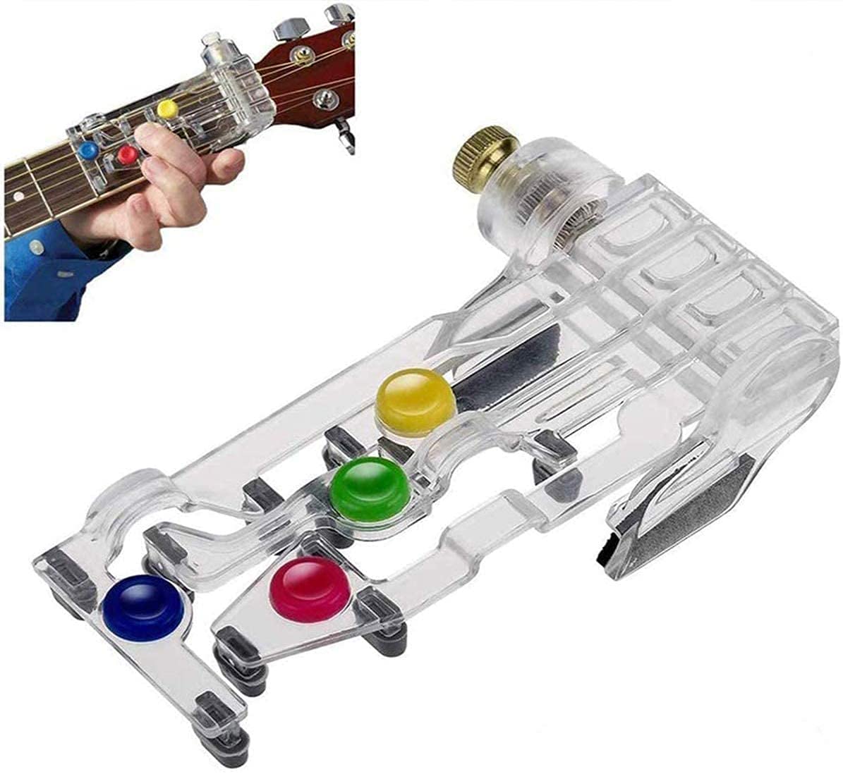 Buy JANGOU Guitar Learning System, Guitar Chord Practice Tool,One-Key ...