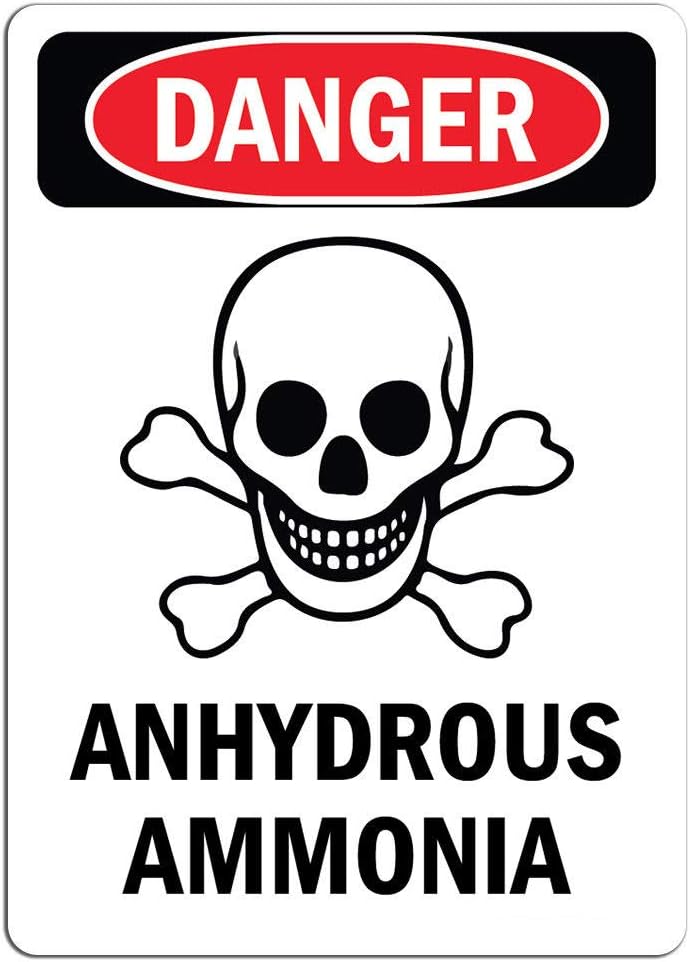 Amazon.com : Danger Sign - Anhydrous Ammonia | Label Decal Sticker ...
