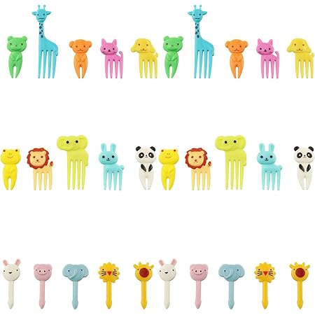 Amazon.com: CuteZCute Bento Decoration Box, Animals Food Picks and ...