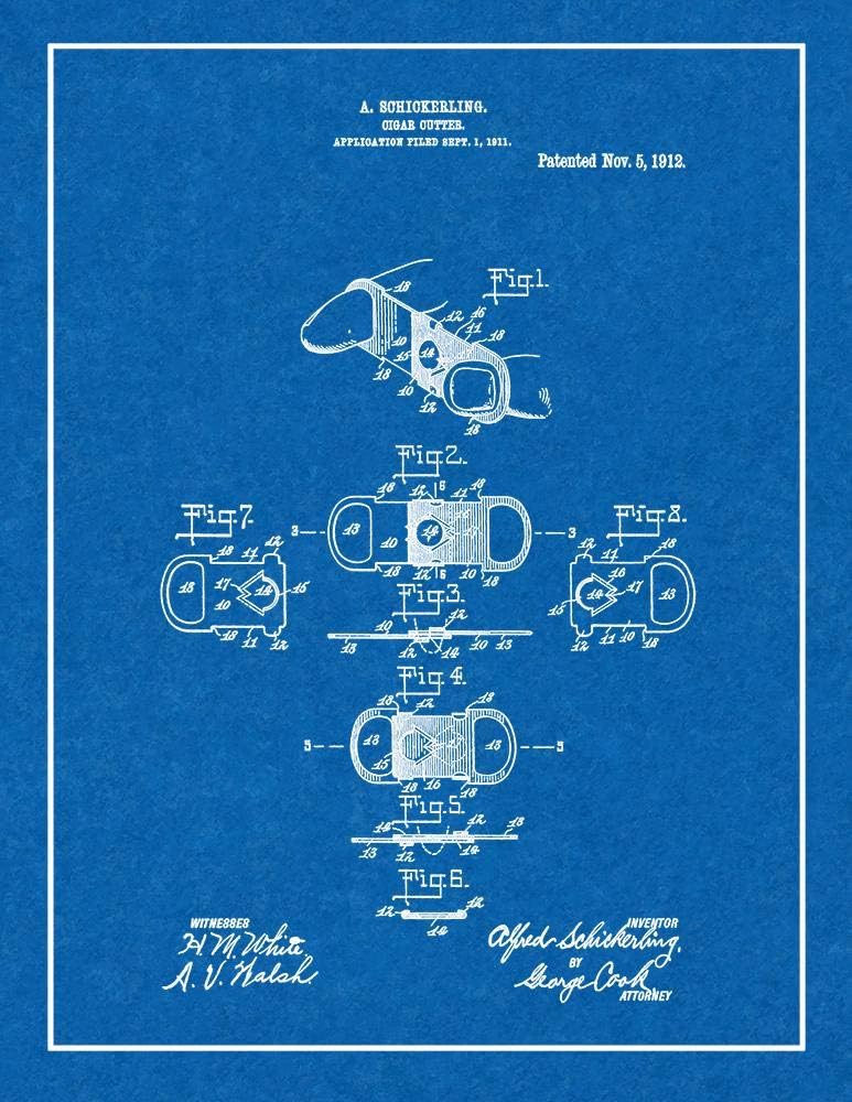 Amazon.com: Cigar-cutter Patent Print Blueprint with Border (24" x 36 ...
