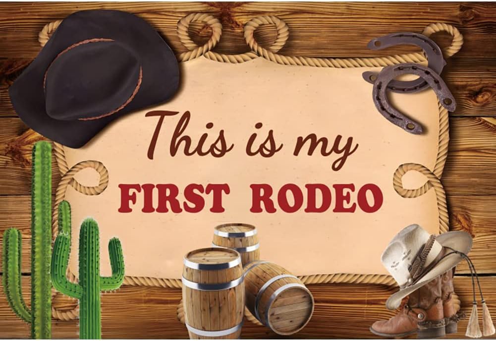 Amazon.com : This is My First Rodeo Backdrop 7x5ft Fabric Baby 1st ...