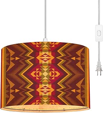 CAWIADFWJO Pendant Light Geometric Seamless Native American Southwest ...