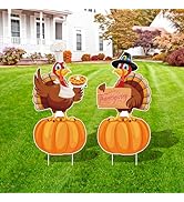 Amazon.com : Arosche Large Thanksgiving Yard Signs 8pc with Stakes ...