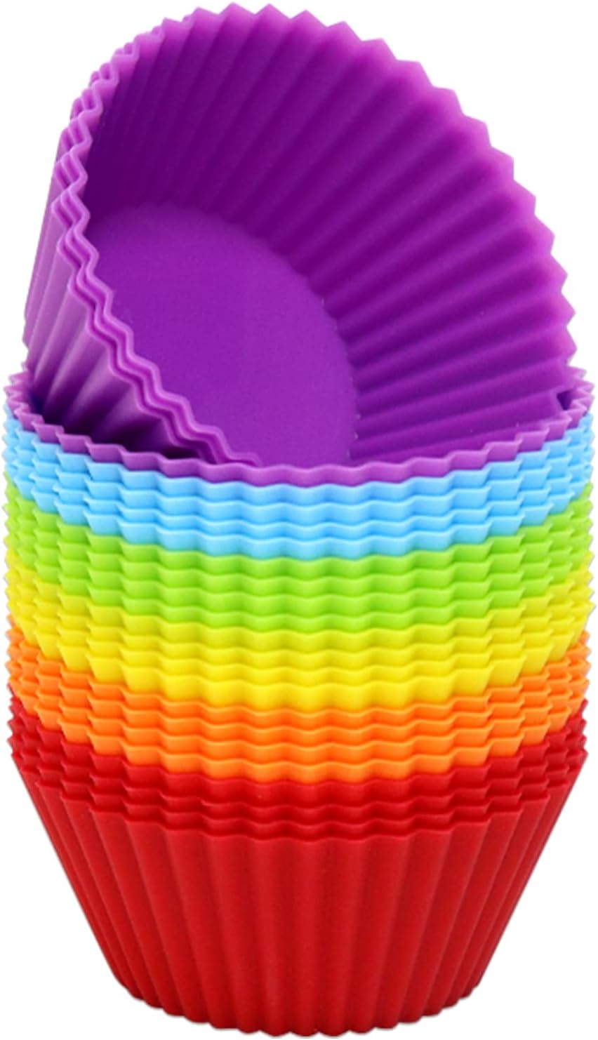 Amazon.com: Bakerpan Silicone Mini Cupcake Holders, Mini Cupcake Liners ...