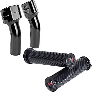Amazon.com: Black Handlebar Riser Clamp 4 inch Pullback + 3D Skull 1 ...