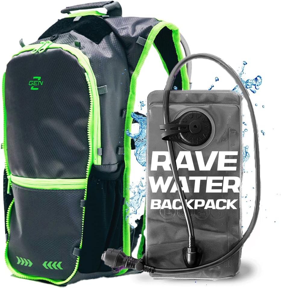 RAVERUNNER® Rave Water Backpack – Anti Theft Hydration Backpack ...