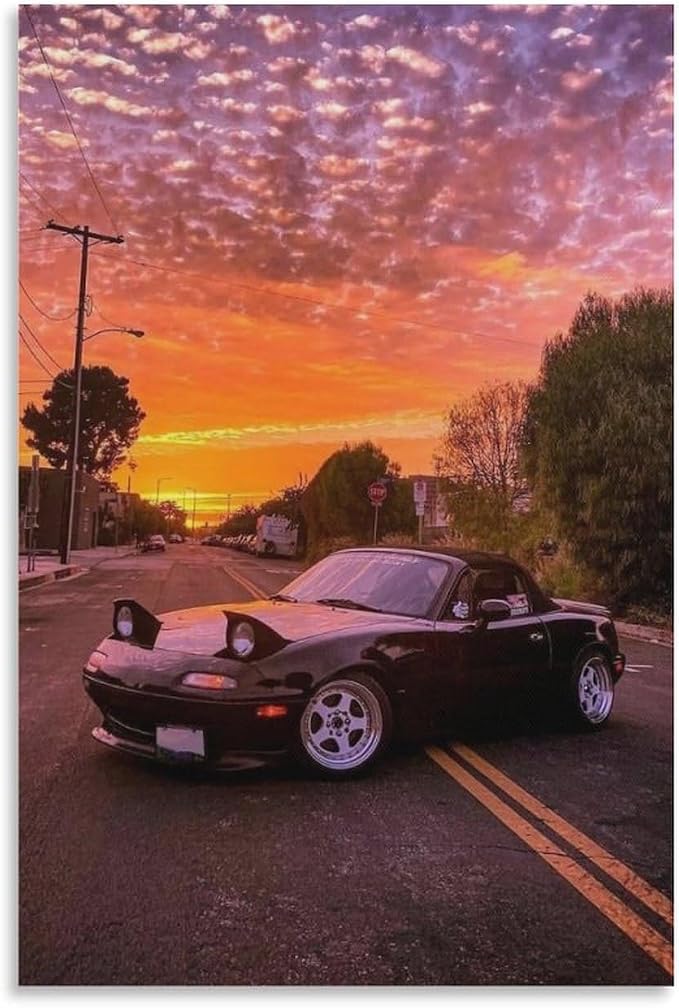 Amazon.com: Jdm Car Sports Japan Miata Modified Jump Lights Sunset Cool ...