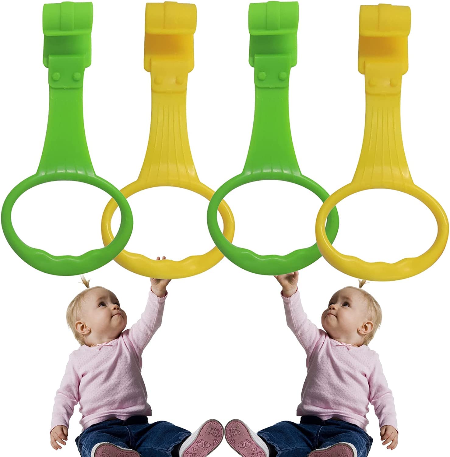 Amazon.com : Baby Pull Up Rings, Baby Crib Pull Rings Kids Walking ...