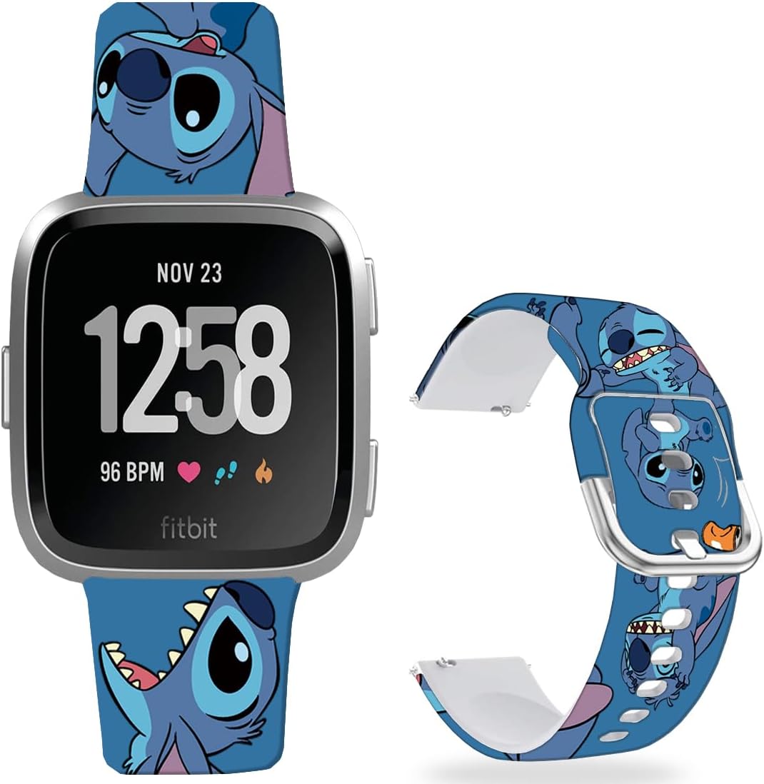 Amazon.com: Hepsun Stitch Lively 23mm Bands Compatible with Fitbit ...