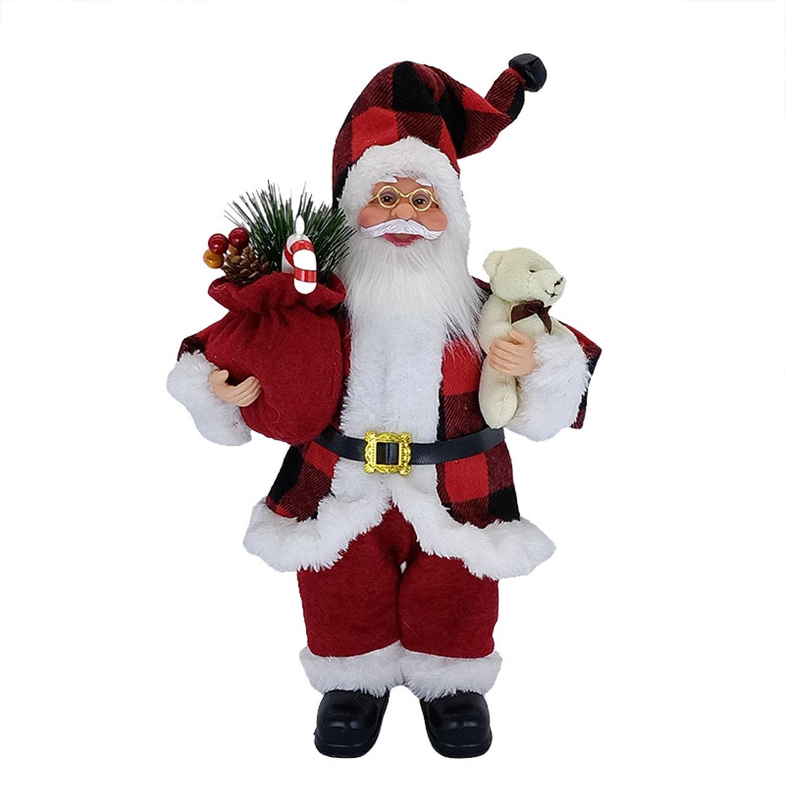 Standing Santa Claus Figure Santa Claus Doll Christmas Decorations ...