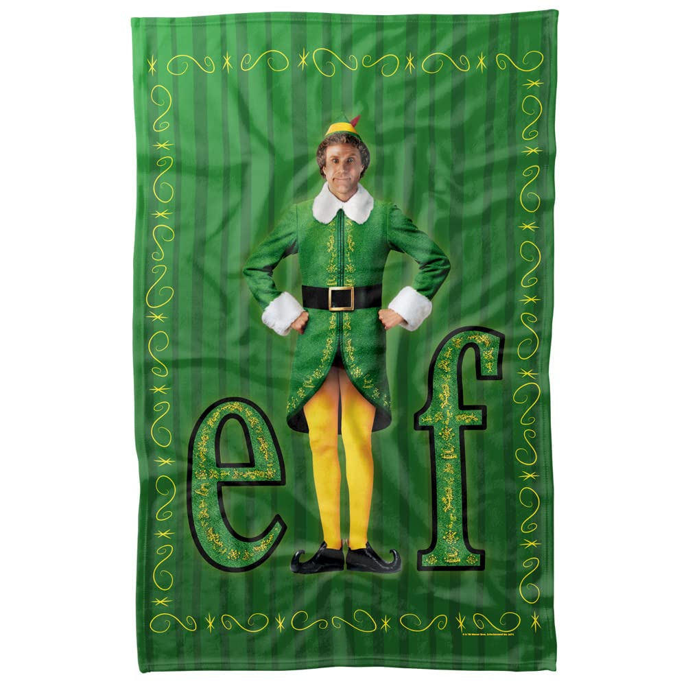 Amazon.com: LOGOVISION Elf Blanket, 36"x58", Buddy The Elf Logo, Fleece ...