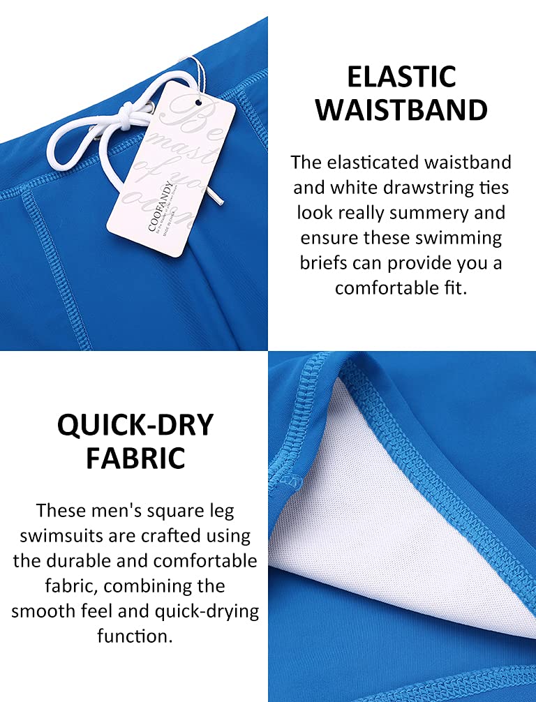 Snapklik.com : Mens Summer Swim Jammers Square Leg Swimming Briefs ...